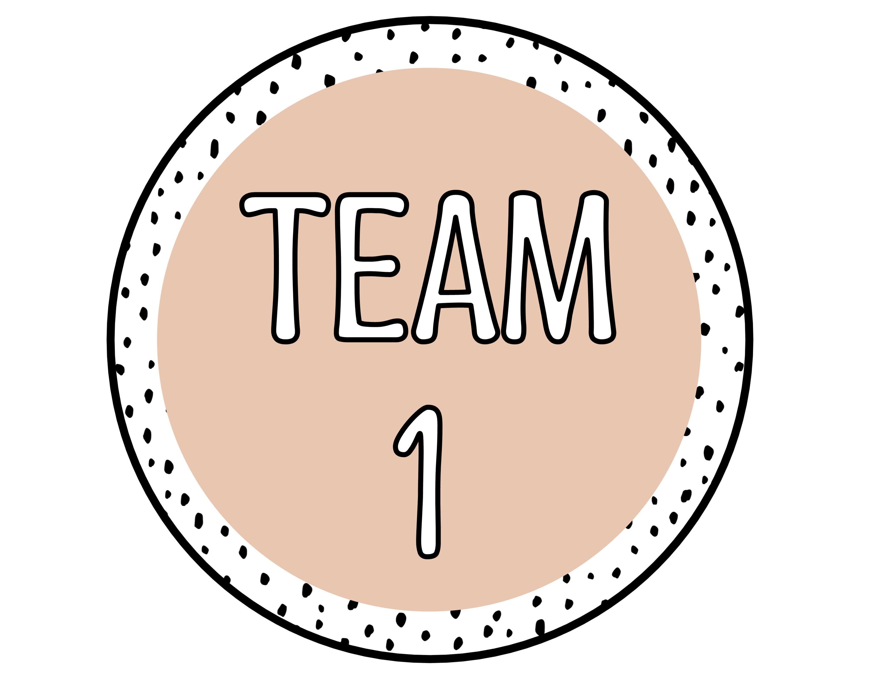 Editable Boho Neutral Spotty Table, Team and Group Labels, Table ...