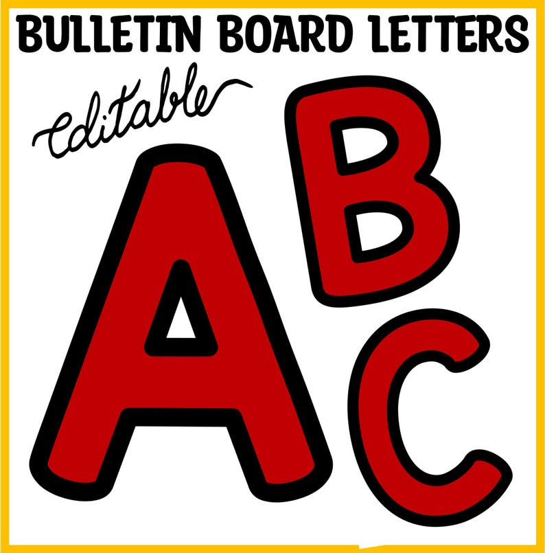 Printable Back to School Bulletin Board Alphabet Letters for Classroom ...
