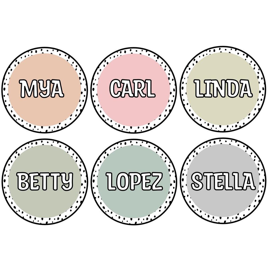 Back to School Printable Boho Neutral Spotty Classroom Jobs Labels ...