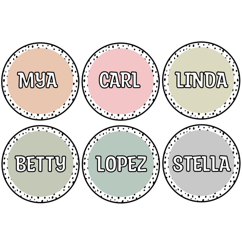 Back to School Printable Boho Neutral Spotty Classroom Jobs Labels ...