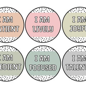 Printable Boho Neutral Spotty Student Affirmation Cards, Affirmation ...