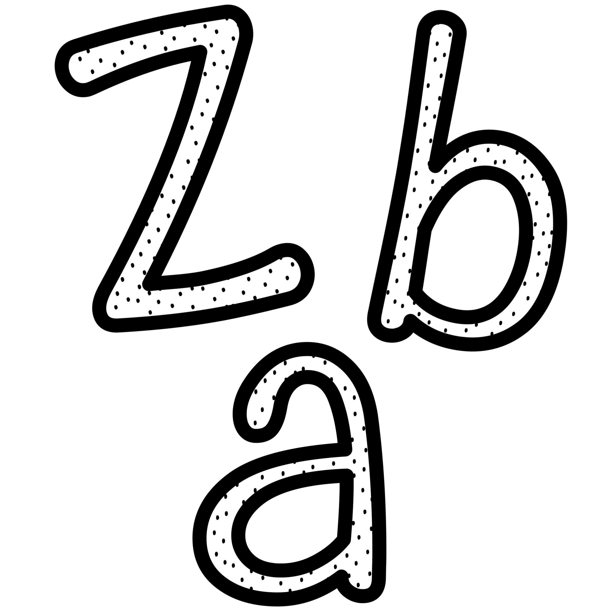 Large Black and White Spotty Alphabet Letters, Bulletin Board Alphabet ...