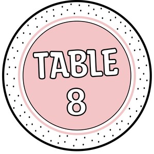 Back to School Printable Boho Spotty Table, Team and Group Numbers ...