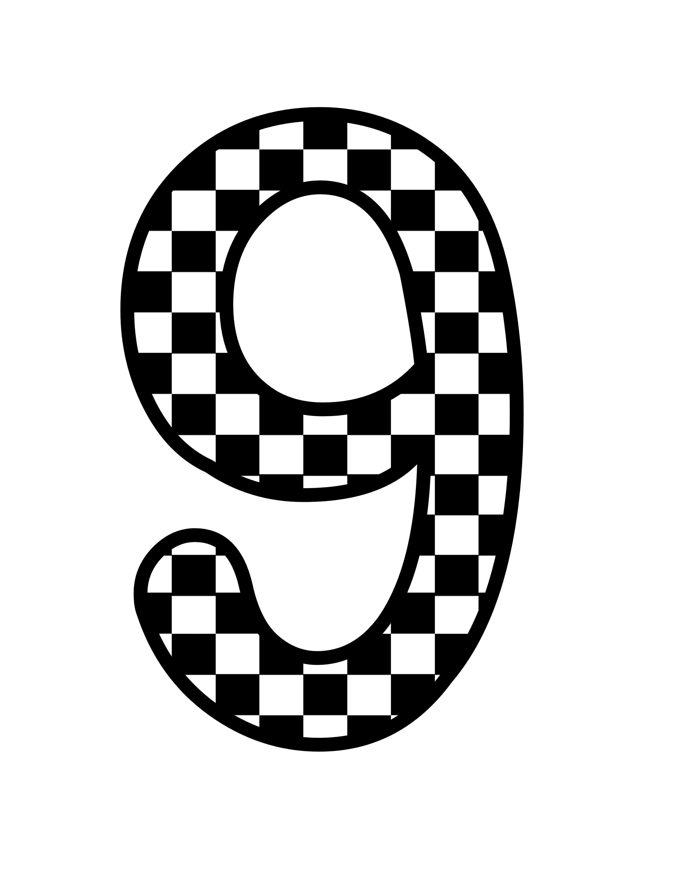 Classic Black and White Checkered Bulletin Board Letters Wall Display ...