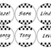 Printable Black and White Student Checkered Name Labels, Editable Name ...