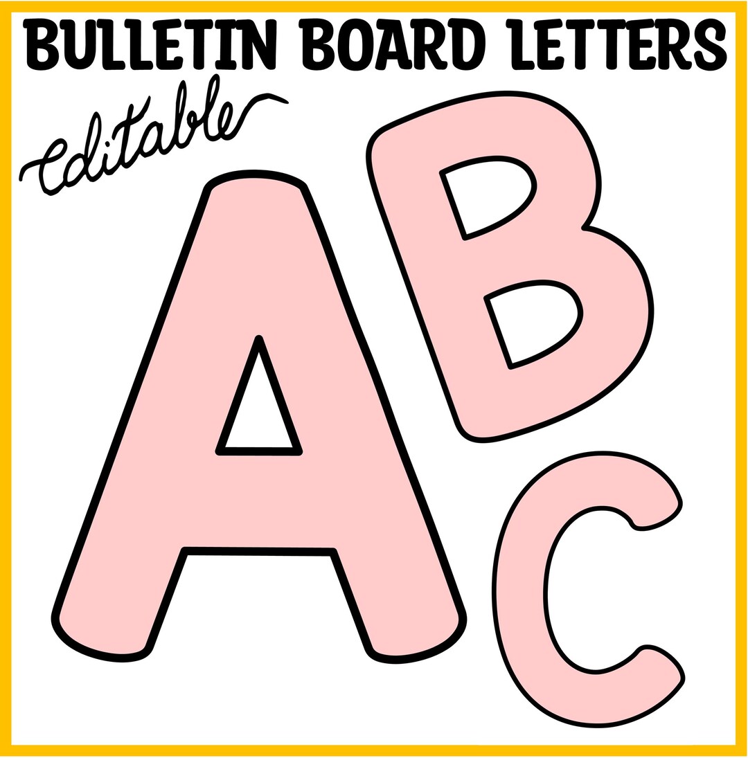 Printable Boho Neutral Bulletin Board Letters, Large Alphabet Letters ...