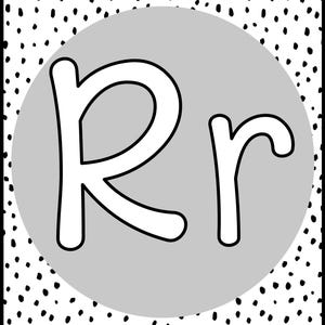 Printable Boho Neutral Spotty Alphabet Posters, Alphabet Posters Wall ...