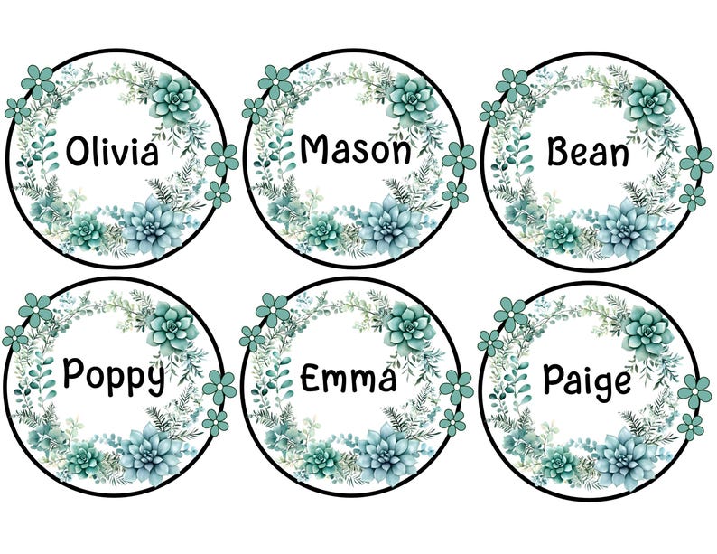 Editable Leaves Theme Spring Student Name Labels, Leaves Name Plates ...