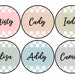 Printable Boho Dotty Floral Student Name Labels, Neutral Classroom ...
