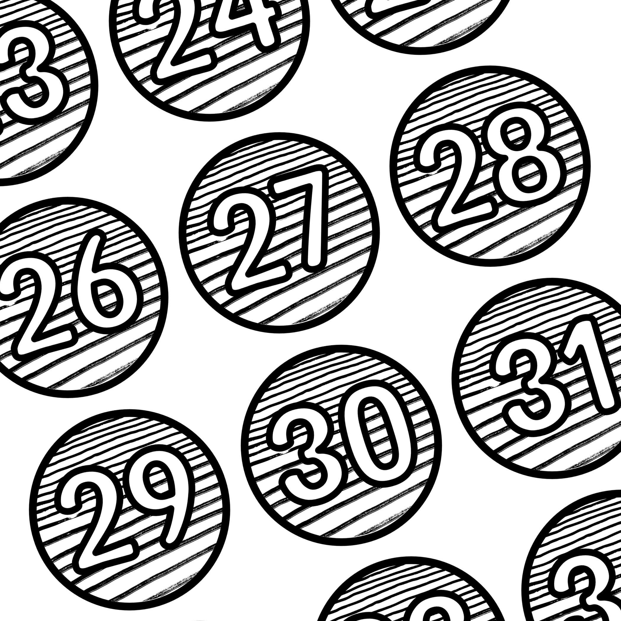 Black and White Number Labels, Printable Number Labels, Lockers Numbers ...