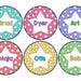 Printable Colorful Stars Student Name Labels, Star Nametags, Star Cubby ...