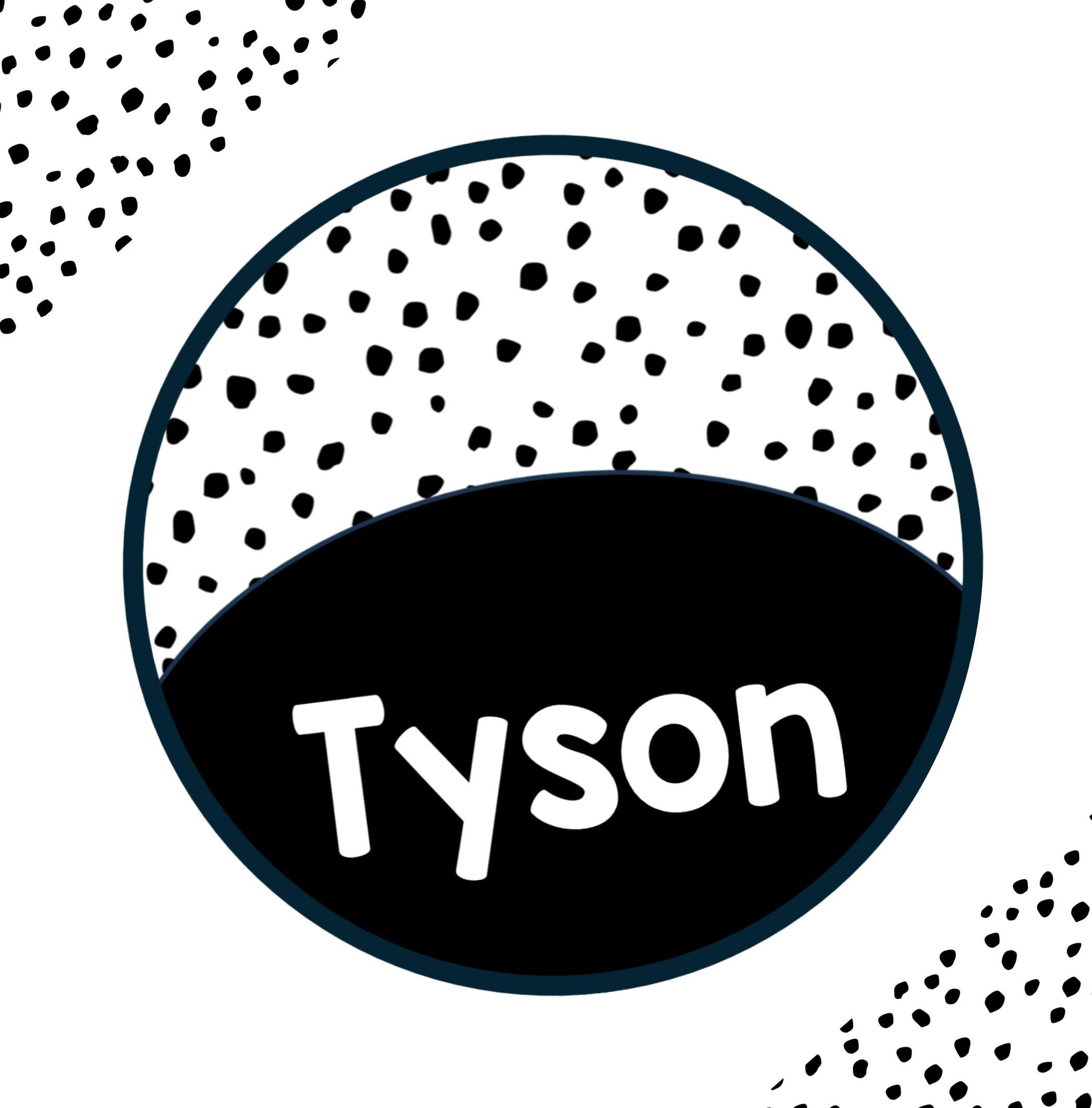 Printable Round Black and White Student Name Labels, Bulletin Board ...