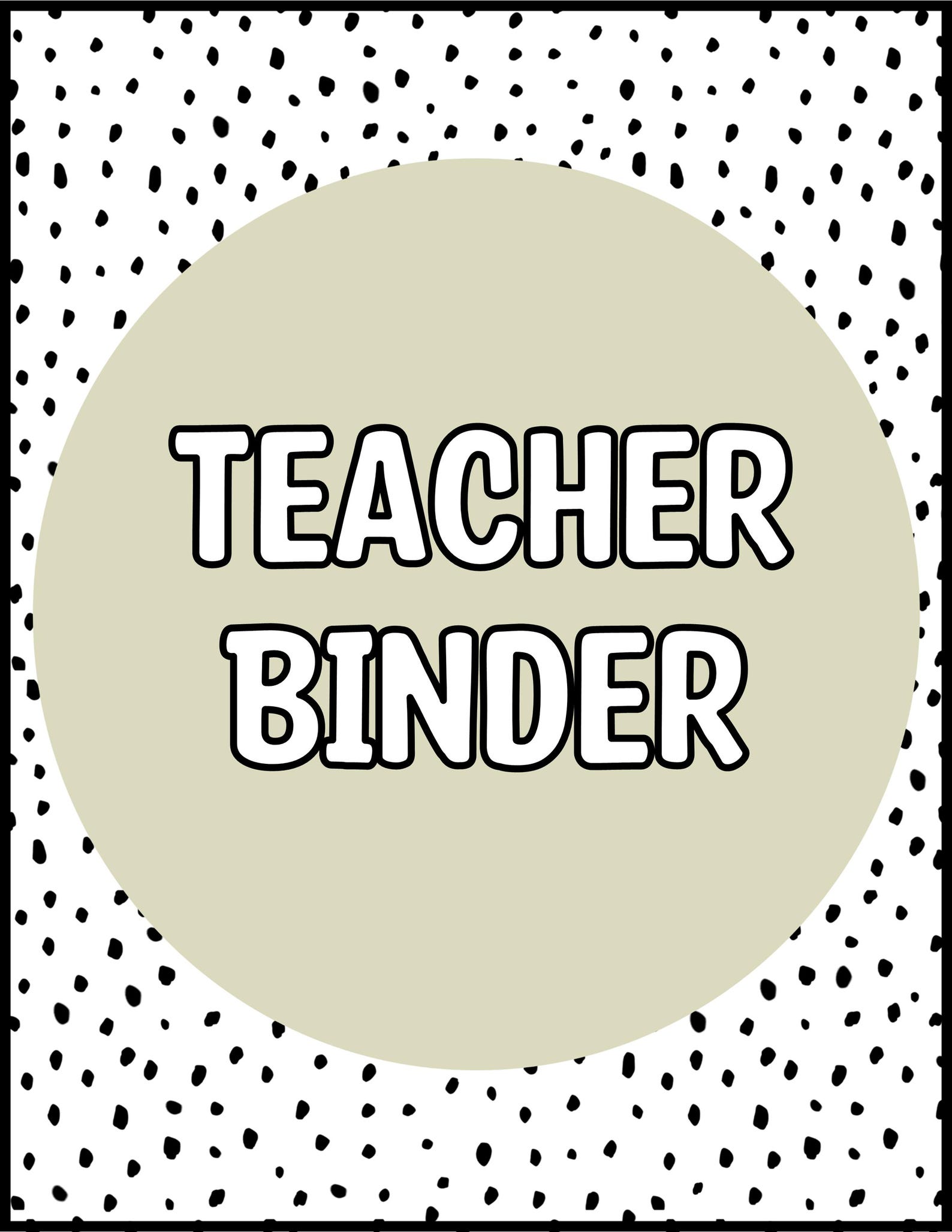 Printable Boho Neutral Spotty Binder Covers and Spines, Editable Binder ...
