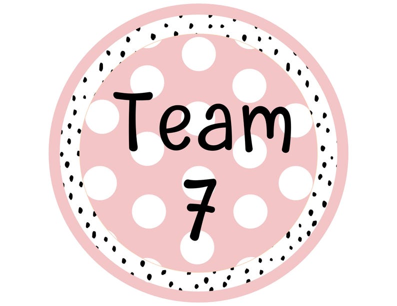 Printable Boho Spotty Polka Dots Table Numbers, Classroom Table, Team ...