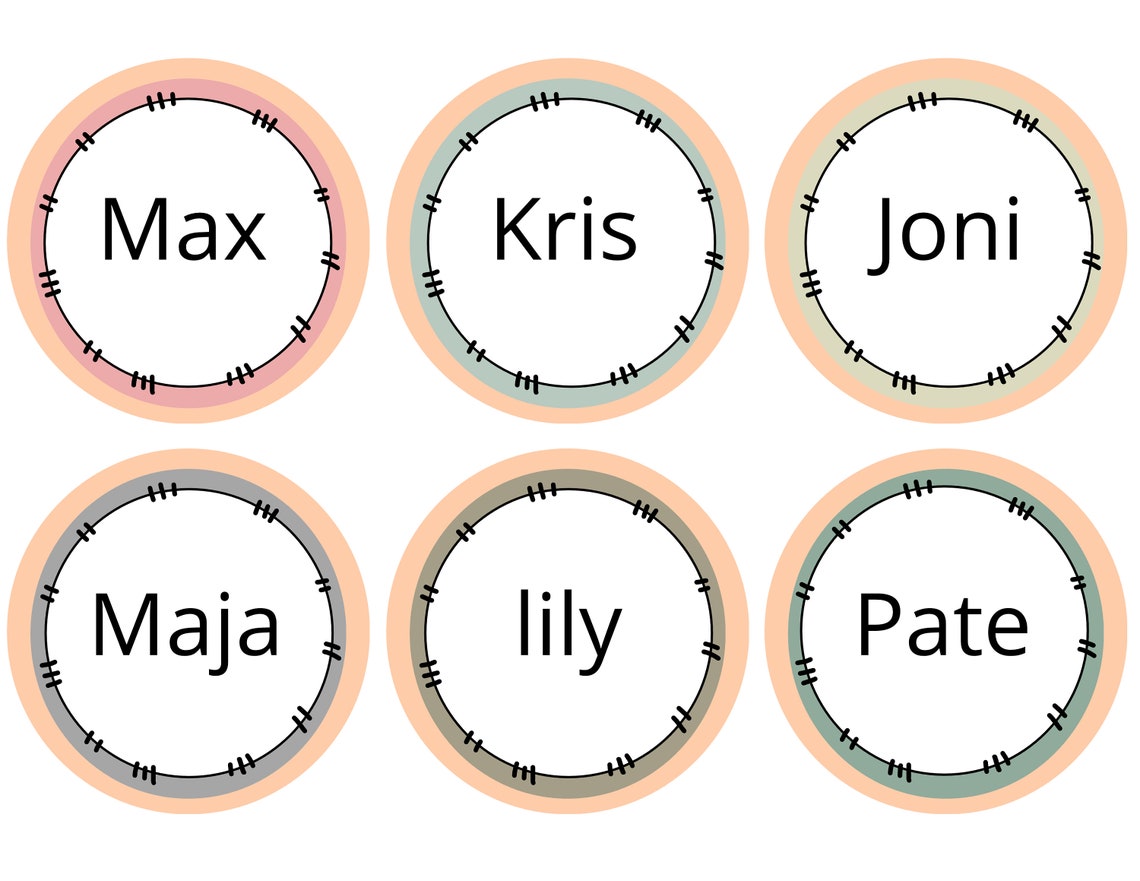 Printable Boho Neutral Student Name Labels, Classroom Labels, Name ...