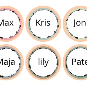 Printable Boho Neutral Student Name Labels, Classroom Labels, Name ...