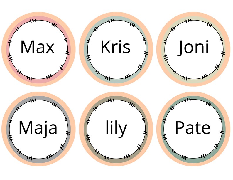 Printable Boho Neutral Student Name Labels, Classroom Labels, Name ...