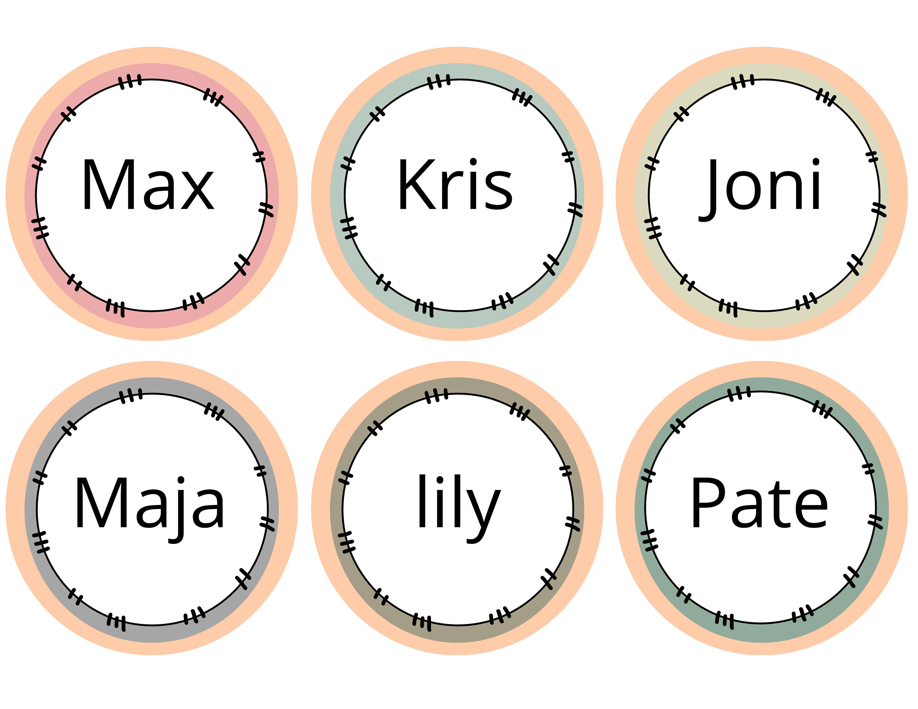 Printable Boho Neutral Student Name Labels, Classroom Labels, Name ...