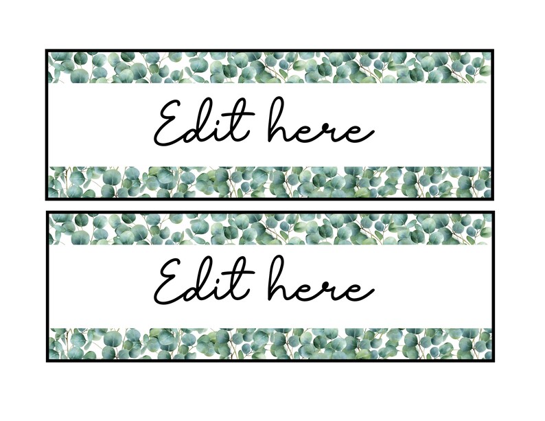 Eucalyptus Classroom Label Templates, Botanical Name Tags, Boho Spring ...