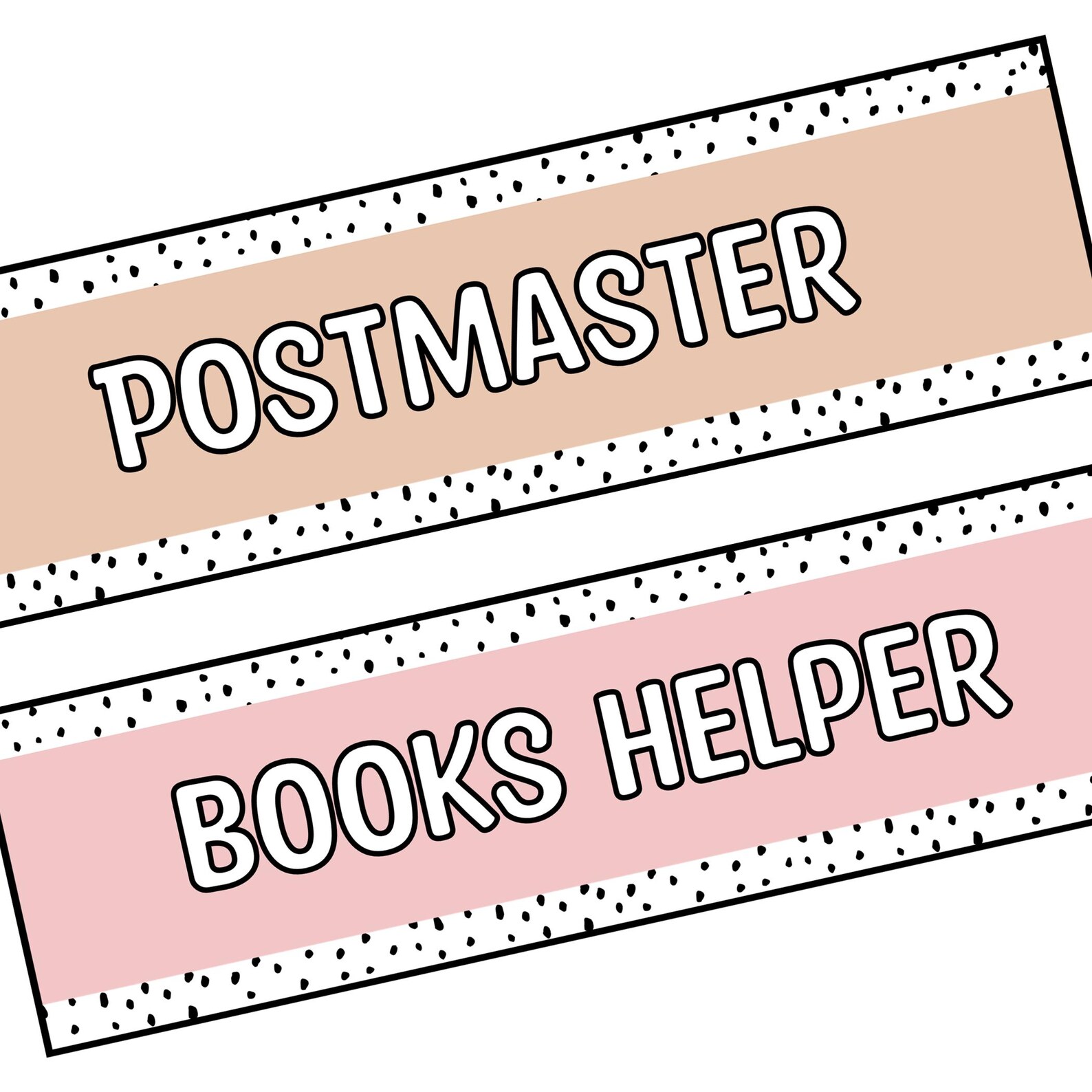 Back to School Printable Boho Neutral Spotty Classroom Jobs Labels ...