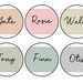 Printable Boho Neutral Dotty Student Name Labels, Editable Round Name ...
