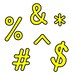 Minimalist Trendy Bright Yellow Color Bulletin Board Letters, Large ...