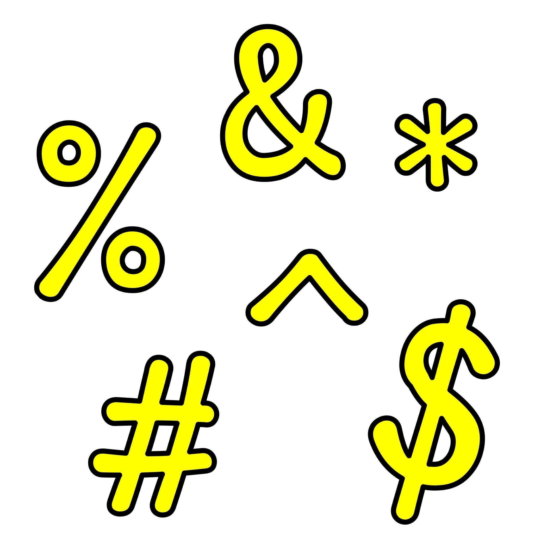 Minimalist Trendy Bright Yellow Color Bulletin Board Letters, Large ...