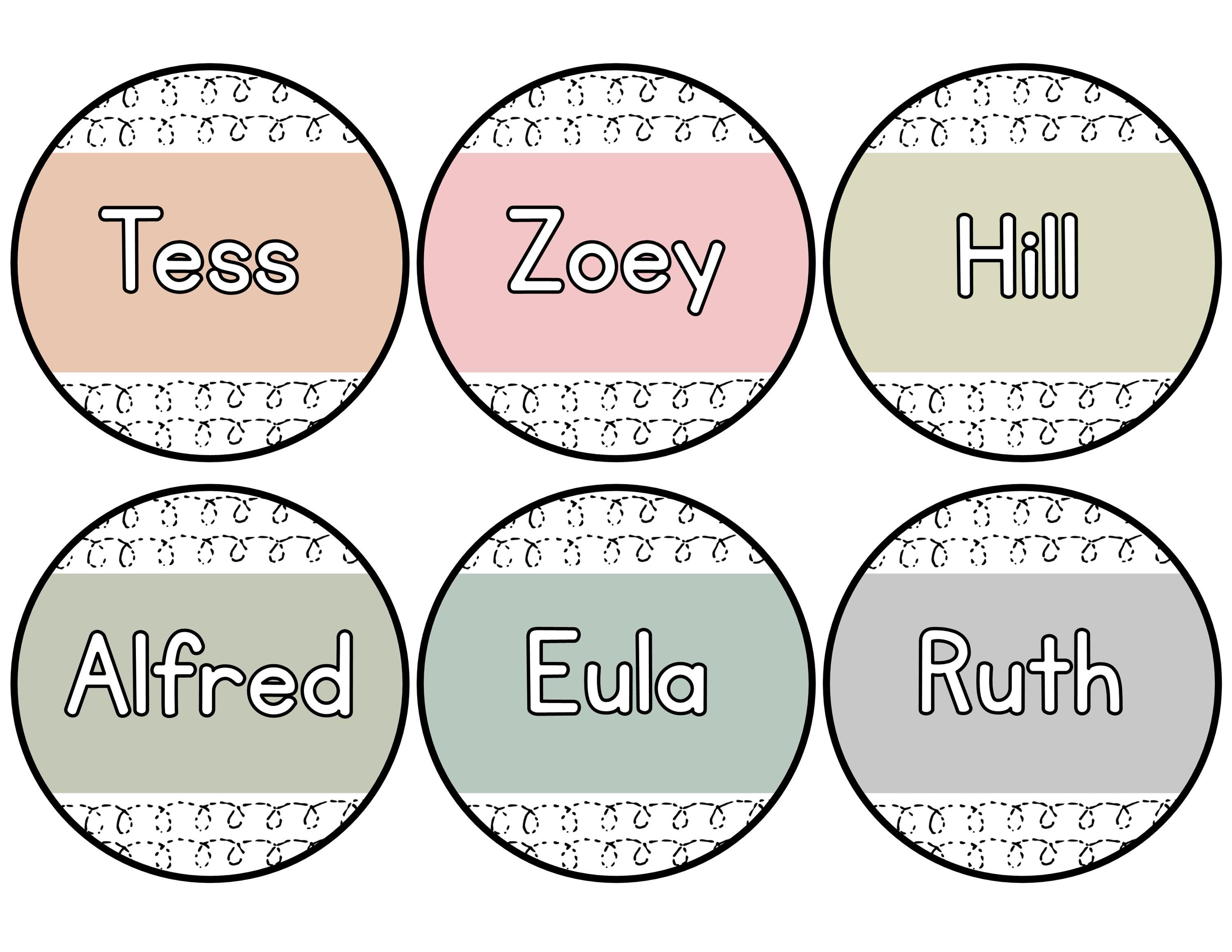 Printable Boho Neutral Spotty Student Name Labels, Cubby Labels ...