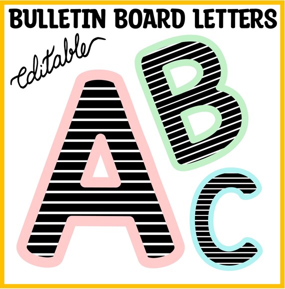 Large Printable Letters For Bulletin Board