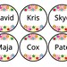 Printable Bright Stars Round Student Name Labels, Colorful Classroom ...