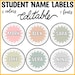 Back to School Round Name Tags, Printable Bright Student Name Tags ...