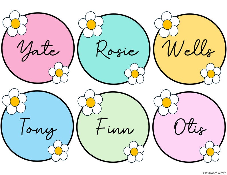 Floral Theme Classroom Door Display Set, Welcome Posters, Student Name ...