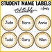 Printable Black and White Student Checkered Name Labels, Editable Name ...