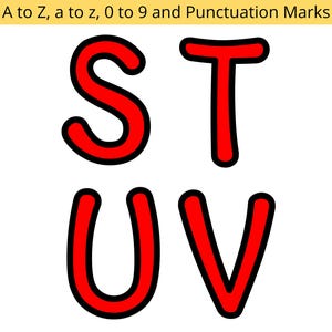 Printable Red Classic Red Bulletin Board Letters, Red Winter Large ...