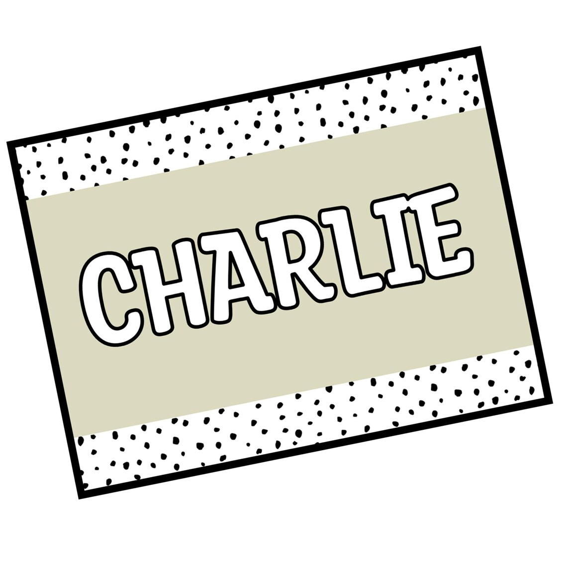 Printable Spotty Name Labels, Back to School Nametags, Boho Spotty ...