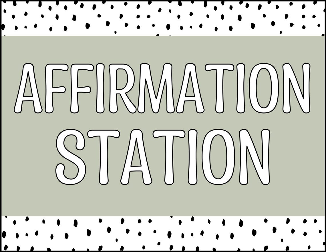 Printable Boho Neutral Spotty Student Affirmation Cards, Affirmation ...