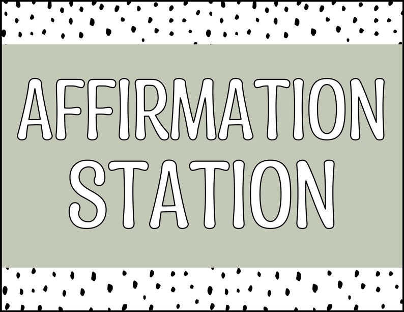 Printable Boho Neutral Spotty Student Affirmation Cards, Affirmation ...