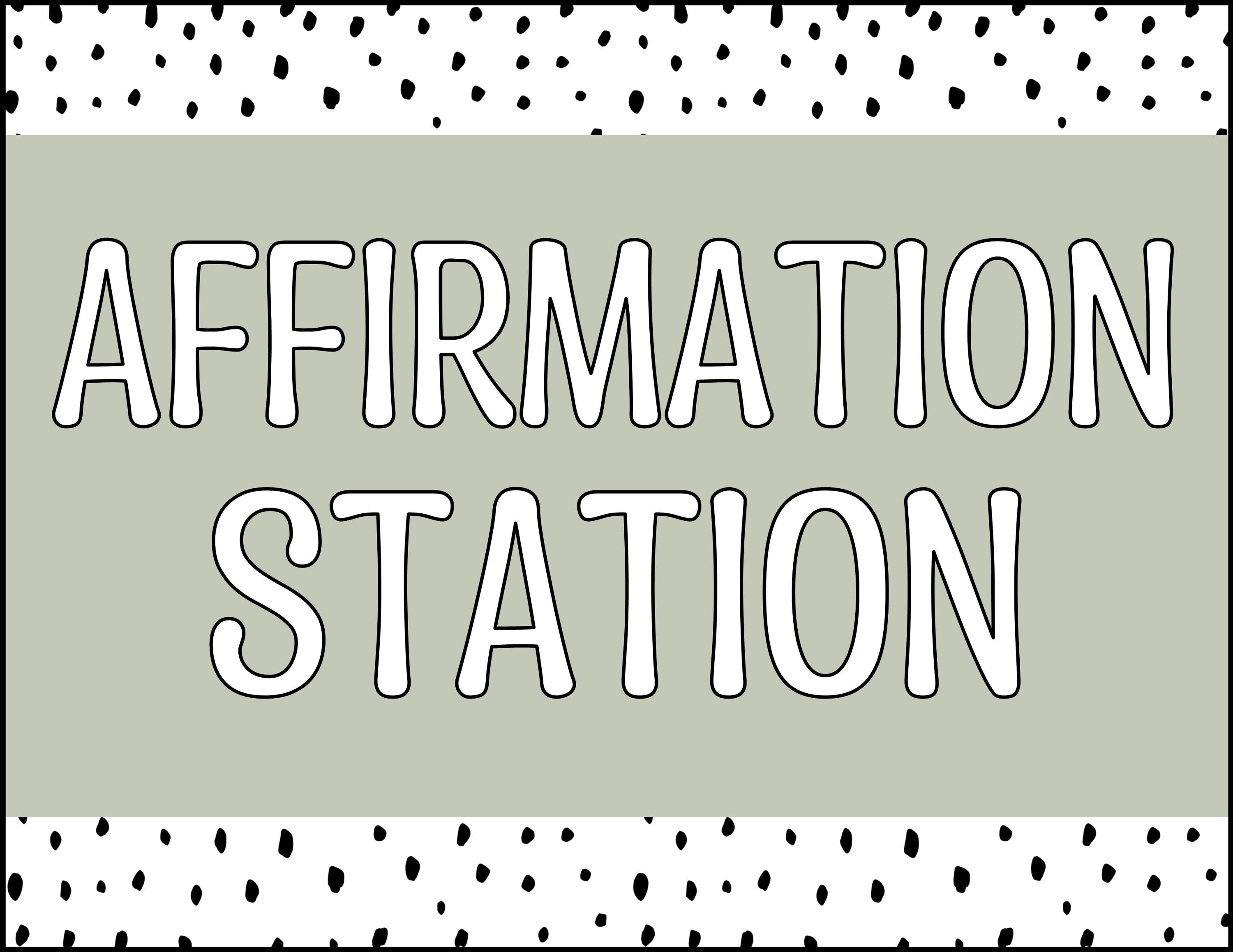 Printable Boho Neutral Spotty Student Affirmation Cards, Affirmation ...