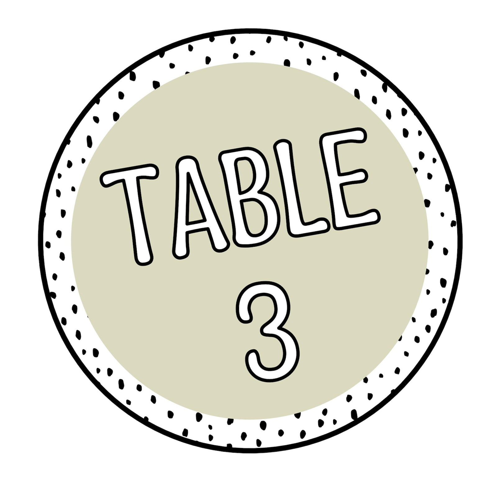 Editable Boho Neutral Spotty Table, Team and Group Labels, Table ...