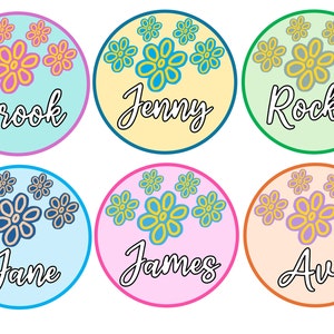 Printable Flowers Classroom Labels,round Floral Classroom Labels ...