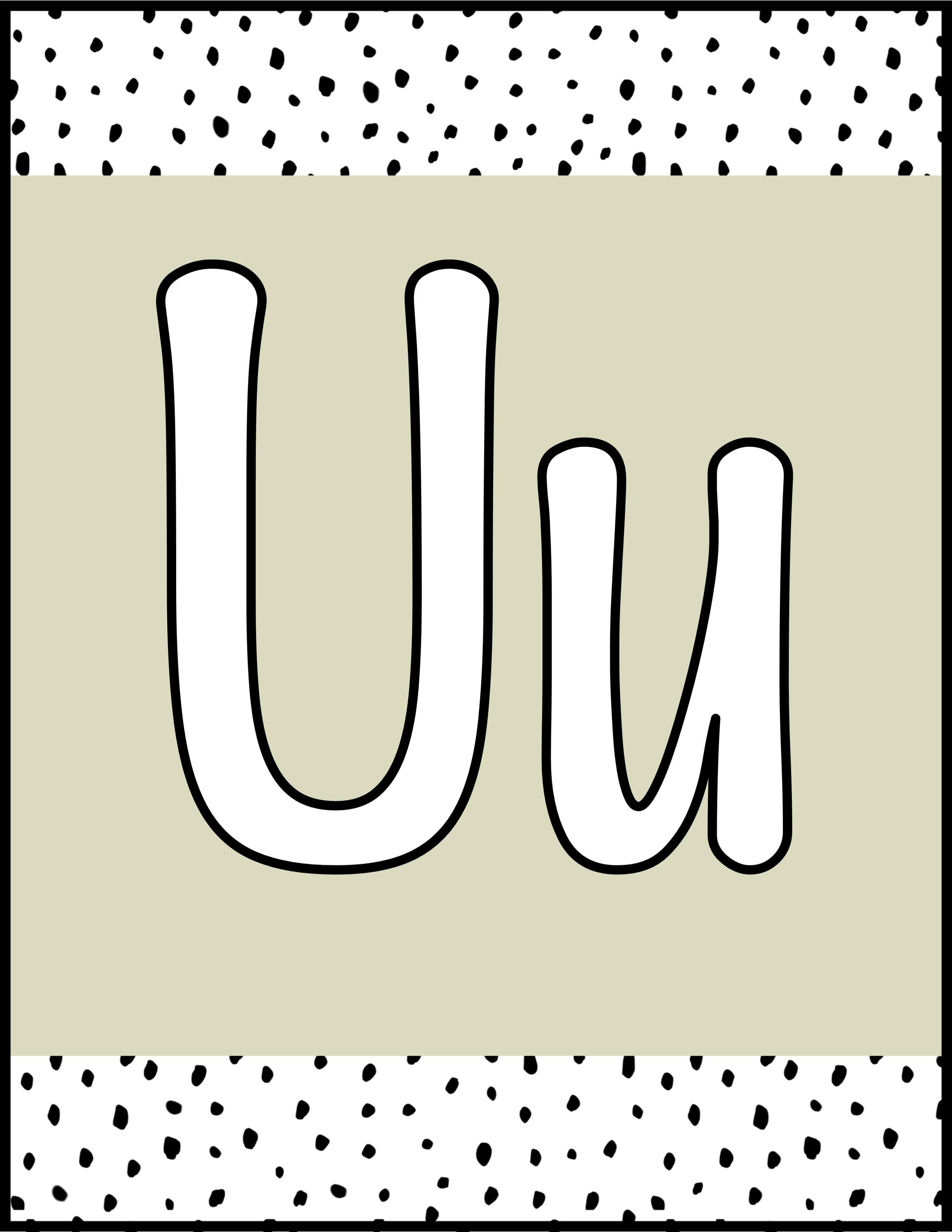 Printable Boho Neutral Spotty Alphabet Posters, Alphabet Posters Wall ...