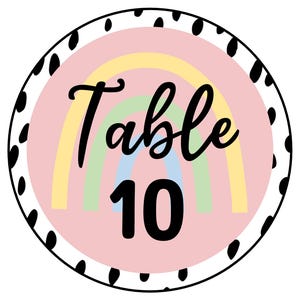 Printable Back to School Rainbow Boho Table Signs, Classroom Table ...