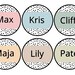 Printable Boho Spotty Neutral Student Name Labels, Round Student Name ...