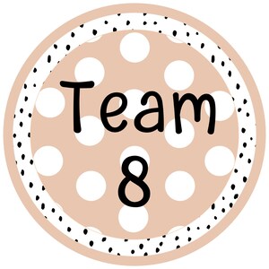 Printable Boho Spotty Polka Dots Table Numbers, Classroom Table, Team ...