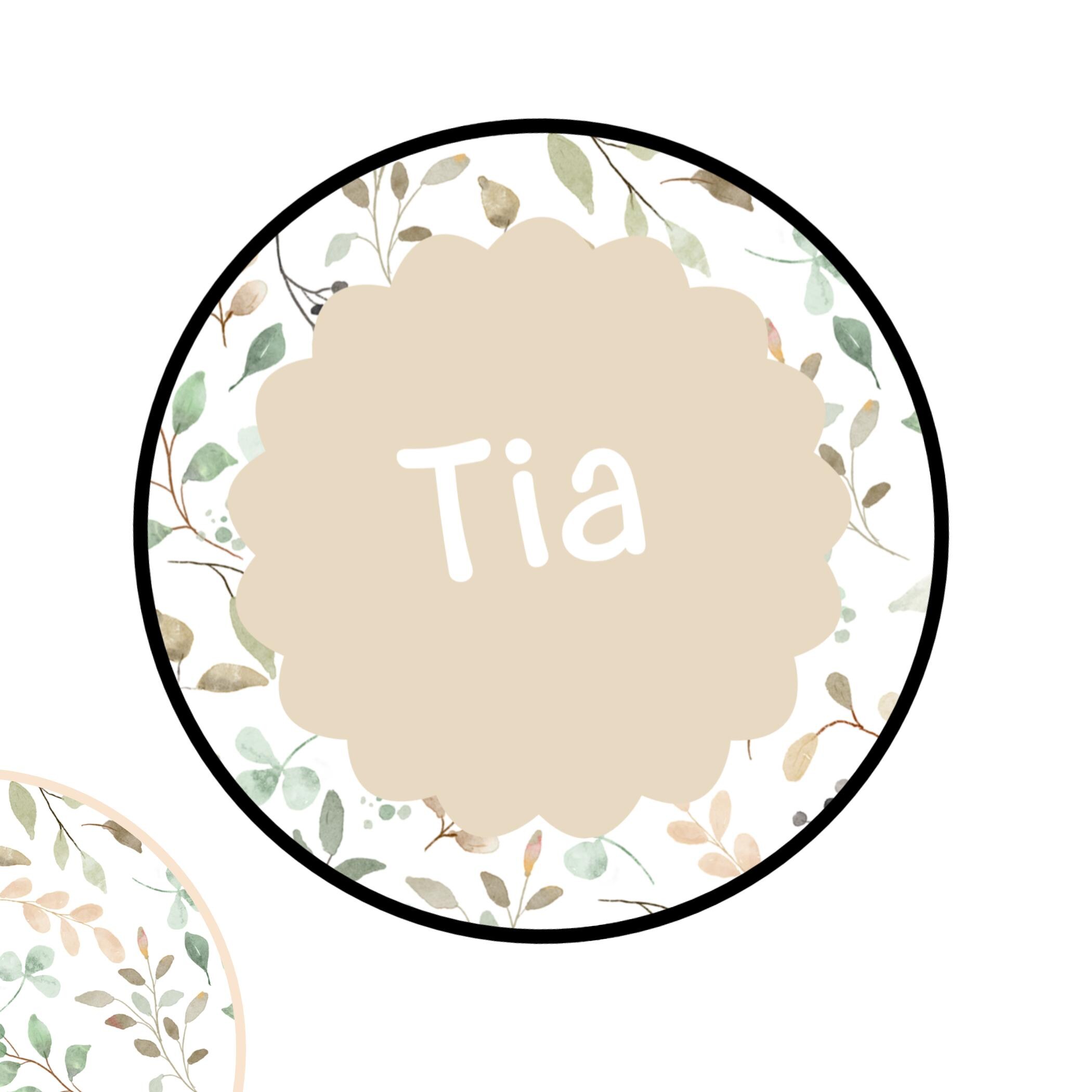 Printable Botanical Student Name Labels, Round Cubbies Labels, Boho ...