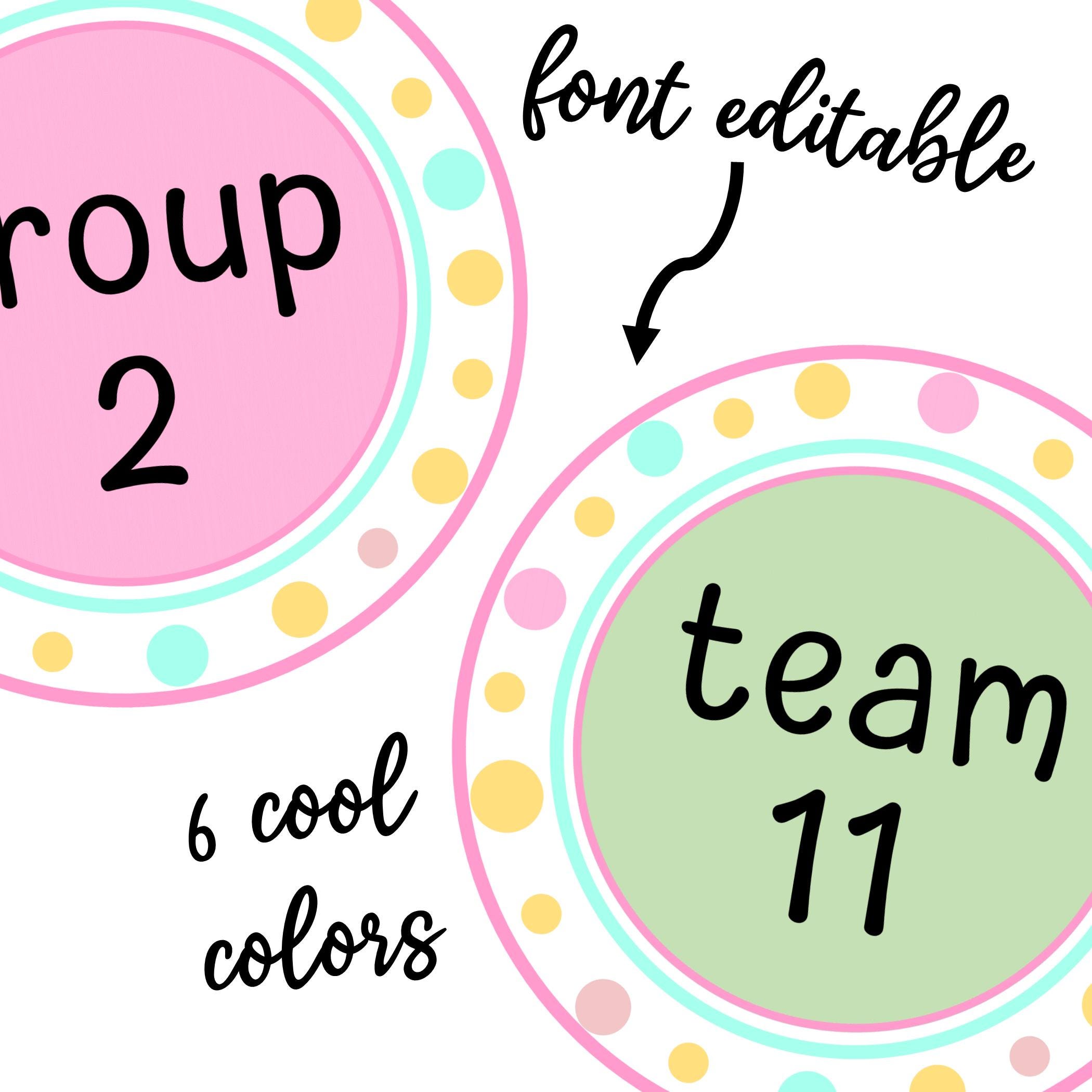 Back to School Printable Pastel Polka Dots Classroom Decor Bundle Pack ...