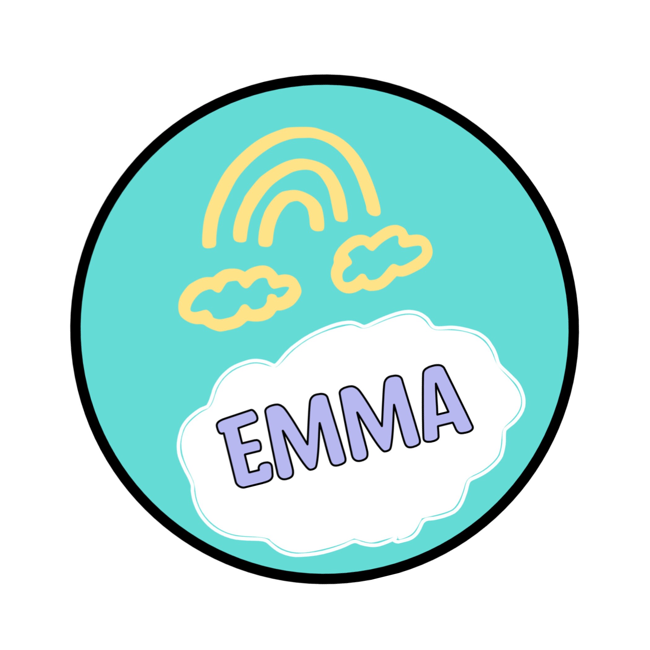 Back to School Rainbow Theme Round Student Name Labels, Bright Rainbow ...