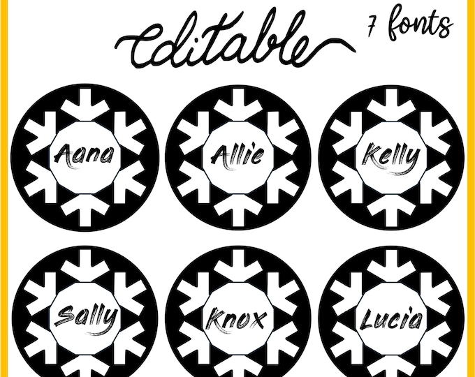 Black and White Classroom Labels, Student Name Tags, Printable ...