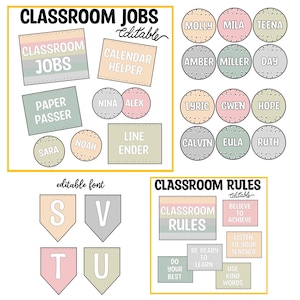 Printable Back to School Minimalist Classroom Decor Bundle Pack for ...