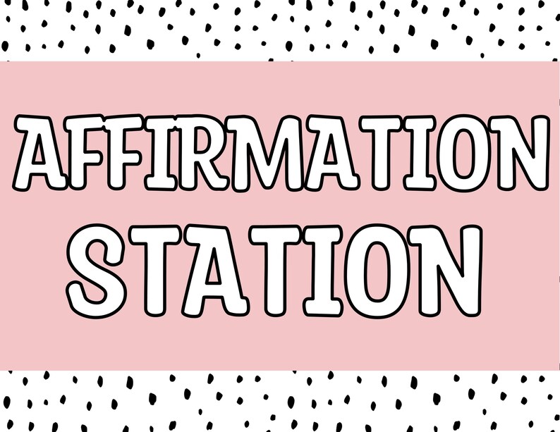Printable Boho Neutral Spotty Student Affirmation Cards, Affirmation ...
